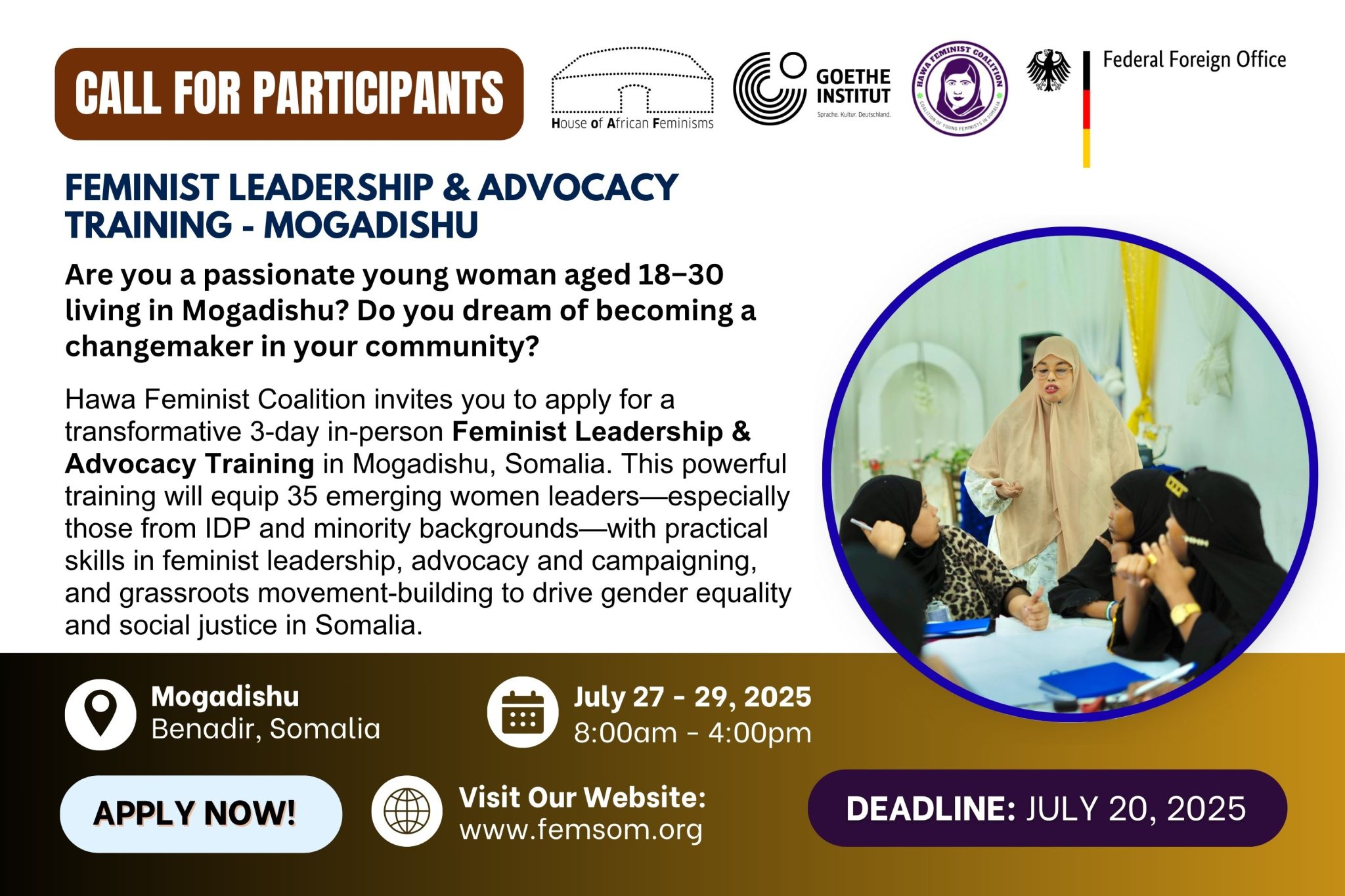 CALL FOR PARTICIPANTS: Feminist Leadership and Advocacy Training ...