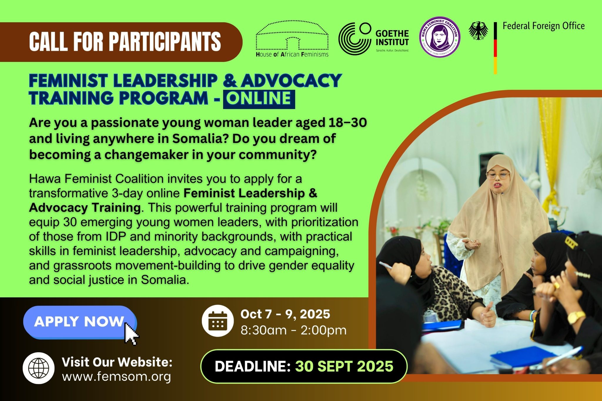 CALL FOR PARTICIPANTS: Feminist Leadership and Advocacy Training ...